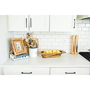 Mud Pie DOUGH BOWL SET, Brown, small 5" x 20" x 8" | large 5" x 24" x 10 1/2"