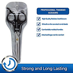 PET MAGASIN Pet Thinning Shears - Professional Thinning Scissors with Toothed Blade