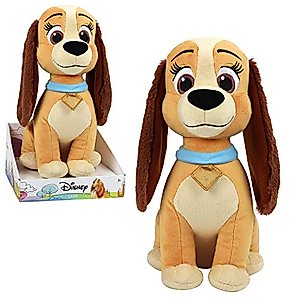 Disney Classics Friends Large 11.6-inch Plush Lady, Officially Licensed Kids Toys for Ages 2 Up by Just Play