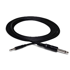 Hosa CMP-103 1/4" TS to 3.5 mm TRS Mono Interconnect Cable, 3 Feet,Black