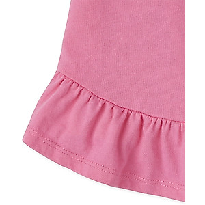 The Children's Place Baby 3 Pack and Toddler Girls Short Sleeve Fashion Top, Unicorn/Rose Mist/Paint Splatter 3-Pack, 3T