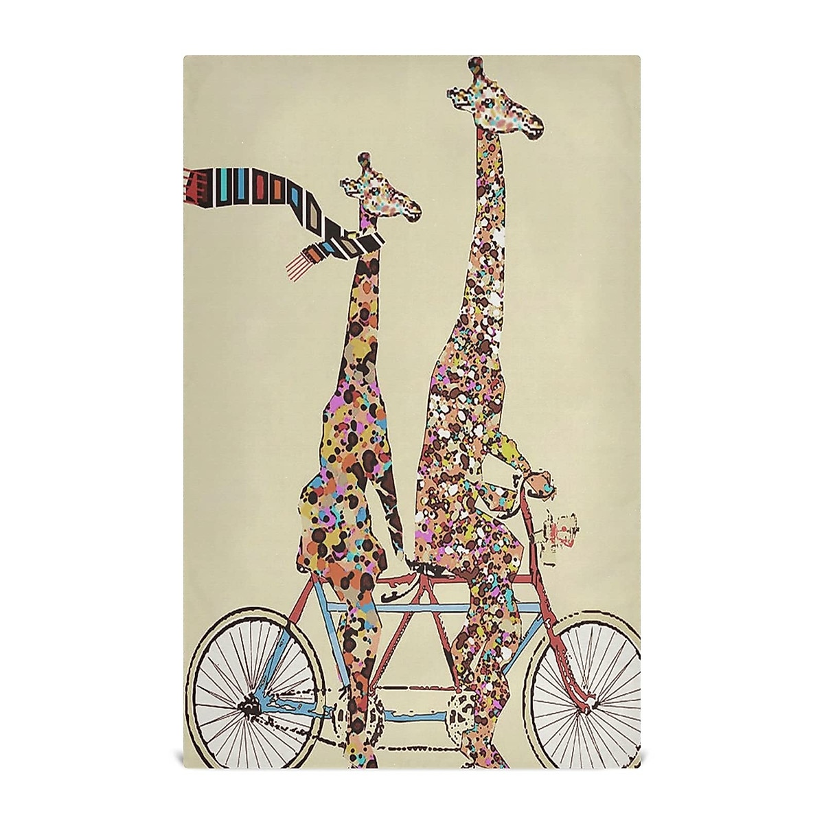 ALAZA Giraffe Decorative Kitchen Dish Towels 1 Piece,Soft and Absorbent Kitchen Hand Towels Home Cleaning Towels Dishcloths,18 x 28 Inch