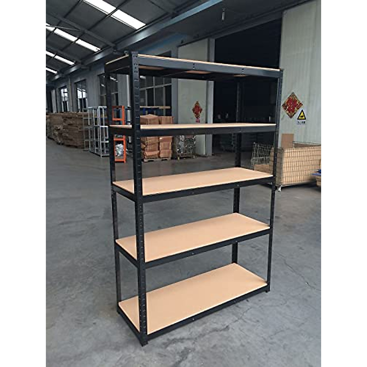 Autofather 5-Tier Adjustable Storage Shelving Unit Heavy Duty Organizing Shelf Metal Utility Rack Boltless Shelves for Kitchen, Pantry, Closet, Garage, Office, 29" W x 12" D x 66" H, Black