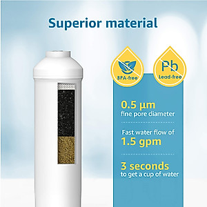 AQUA CREST AQK-CF10A NSF Certified Pitcher Water Filter and AQUACREST 5KDC Under Sink 5000 gallons Water Filtration System