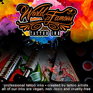 World Famous Tattoo Ink - Bora Bora Peach Tattoo Ink - Professional Tattoo Ink & Tattoo Supplies - Skin-Safe Permanent Tattooing in Bold Shades - Vegan & Non-Toxic (1 oz)