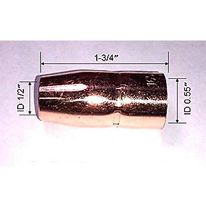 WeldingCity 5-pk Gas Nozzle 169-715 169715 1/2" for Miller Millermatic M-100 (M-10) M-150 (M-150) and Hobart H-9/H-10 MIG Welding Guns