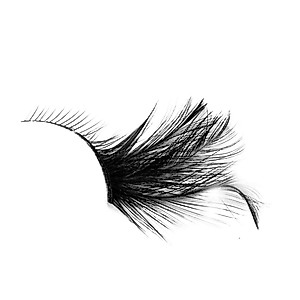 Dorisue halloween Feather Eyelashes witch makeup Cat eyes Black tail Lashes extension wedding Show Halloween Cosplay Wedding false lashes drama theatre model Hand-made Luxury Fashion Fake Lashes