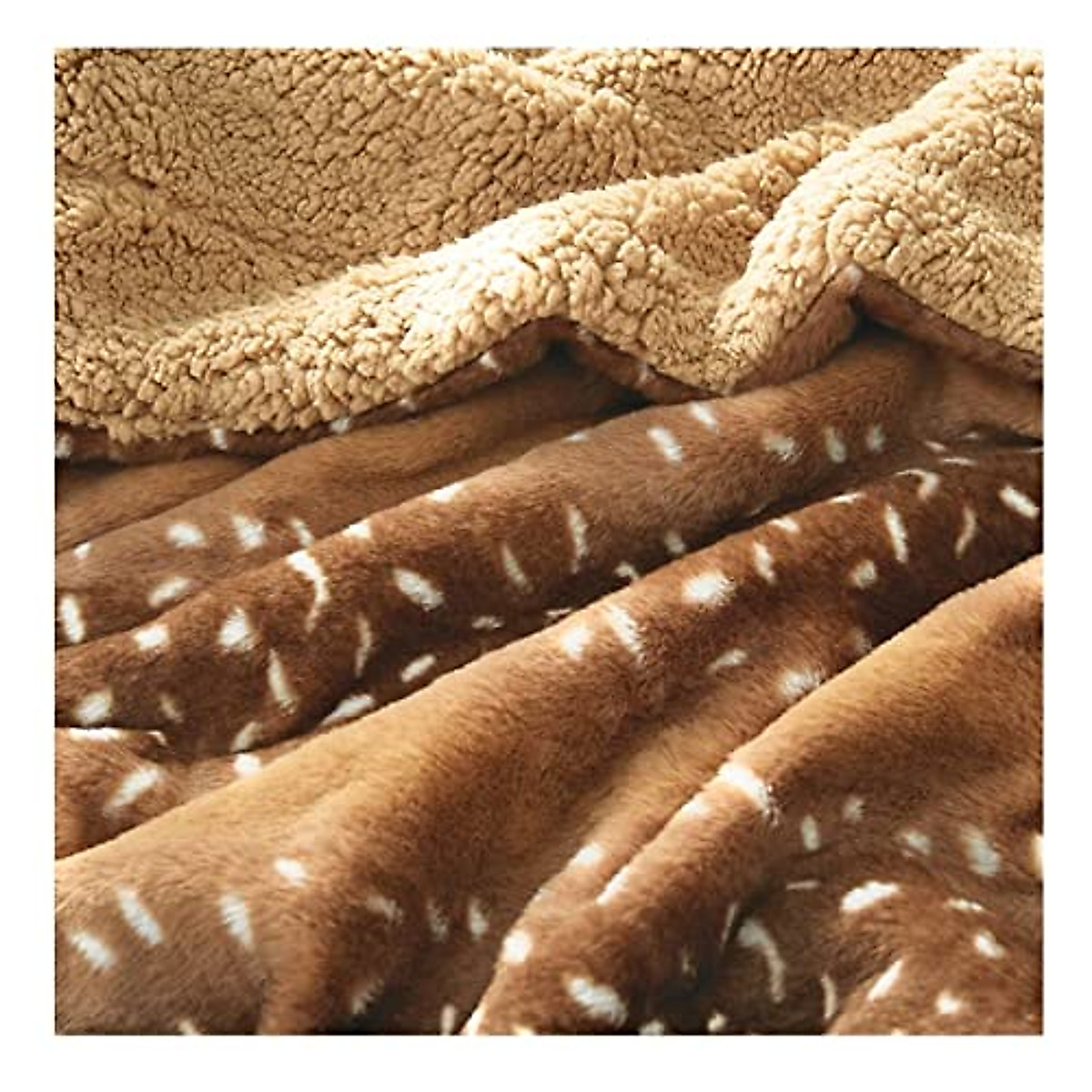 better home and garden Cozy Faux Fur Throw (Deer, 50in X 60in)
