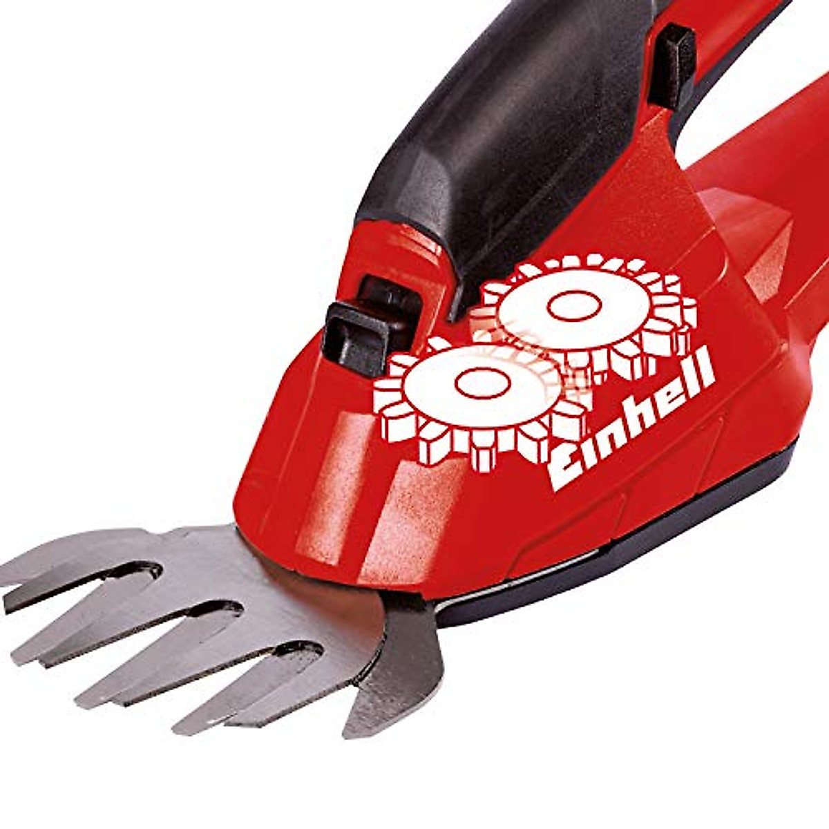 Einhell GE-CG Power X-Change 18-Volt Cordless Handheld 2-in-1 3.9-Inch Grass Shear and 7.9-Inch Hedge Trimmer, .3-Inch Cutting Thickness, w/ Metal Gear Box, Kit (w/ 2.0-Ah Battery + Fast Charger)