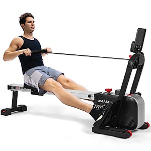 DMASUN Magnetic Rowing Machine, 350lb Weight Capacity Foldable Row Machine with 16 Level Resistance, Super Quiet, Rowing Machines for Home Use (2024 Upgraded)