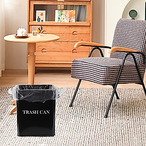 Xbopetda Desk Trash Can, Metal Countertop Trash Can with 20 Garbage Bag, 7.8 L / 2 Gallons Trash Can Dispenser Wastepaper Basker for Office, Small Garbage Can for Bathroom Vanity Coffee Table (Black)