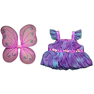 Fairy Butterfly Costume Outfit Teddy Bear Clothes Fits Most 14" - 18" Build-a-bear and Make Your Own Stuffed Animals