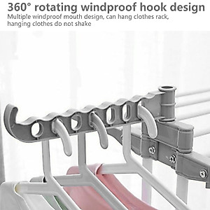 GizmoSynth 【US Warehouse】 Clothes Drying Rack, 66.14" Oversized 4-Tier Foldable Stainless Steel Drying Rack Clothing,Clothes Drying Rack Outdoor for Drying Clothes, Bed Covers, Shoes, Sofa Covers