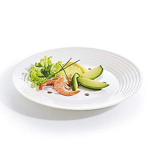 Luminarc Harena 10.5" Dinner Plate, Set of 6, Set, 1, White