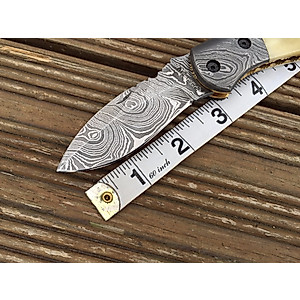 Perkin Knives - Handmade Damascus Pocket Knife - Beautiful Folding Knife
