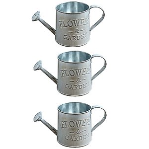 3pcs Retro Metal Flower Bucket Farmhouse Flower Vases Decorative Watering Can Vintage Iron Flower Vase for Decor Dried Floral Arrangements