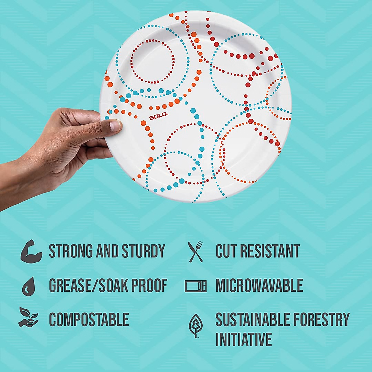 Solo Any Day Paper Plates, 8.5 Inch, 360 Count