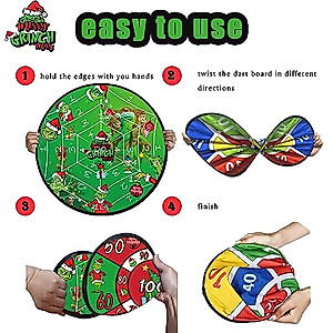 Christmas Dart Board Games Christmas Party Fun Games with Hooks Sticky Balls Surprise Christmas Party Favors for Xmas Party Supplies