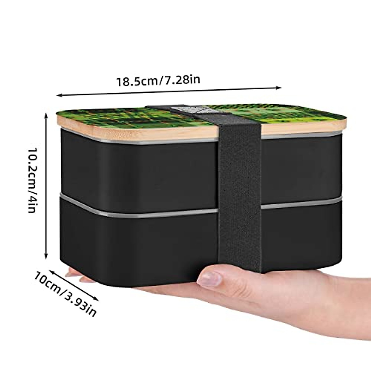 KOOLR Patchwork Print Bento Box Adult Lunch Box With 2 Compartments Stackable For Work Picnic Leak Proof Bento Box