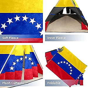 RATGDN Small Pet Hideout Flag of Venezuela Hamster House Guinea Pig Playhouse for Dwarf Rabbits Hedgehogs Chinchillas