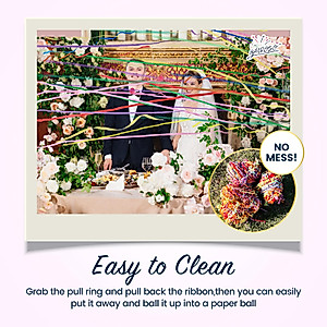 12pack No Mess Confetti Poppers,Graduation Streamer Poppers,Hand Throw Party Poppers,Magic Paper Cracker for Easter Celebration Birthday,Engagement,School Party,Wedding Send Off Party Favors