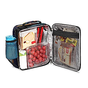 Universe Galaxy Solar System Planets Kids Lunch Box Insulated Lunch Bag Tote for Girls Boys, Cooler Freezable Meal Prep Bag with Shoulder Strap Waterproof Lunch Container for School Office Picnic