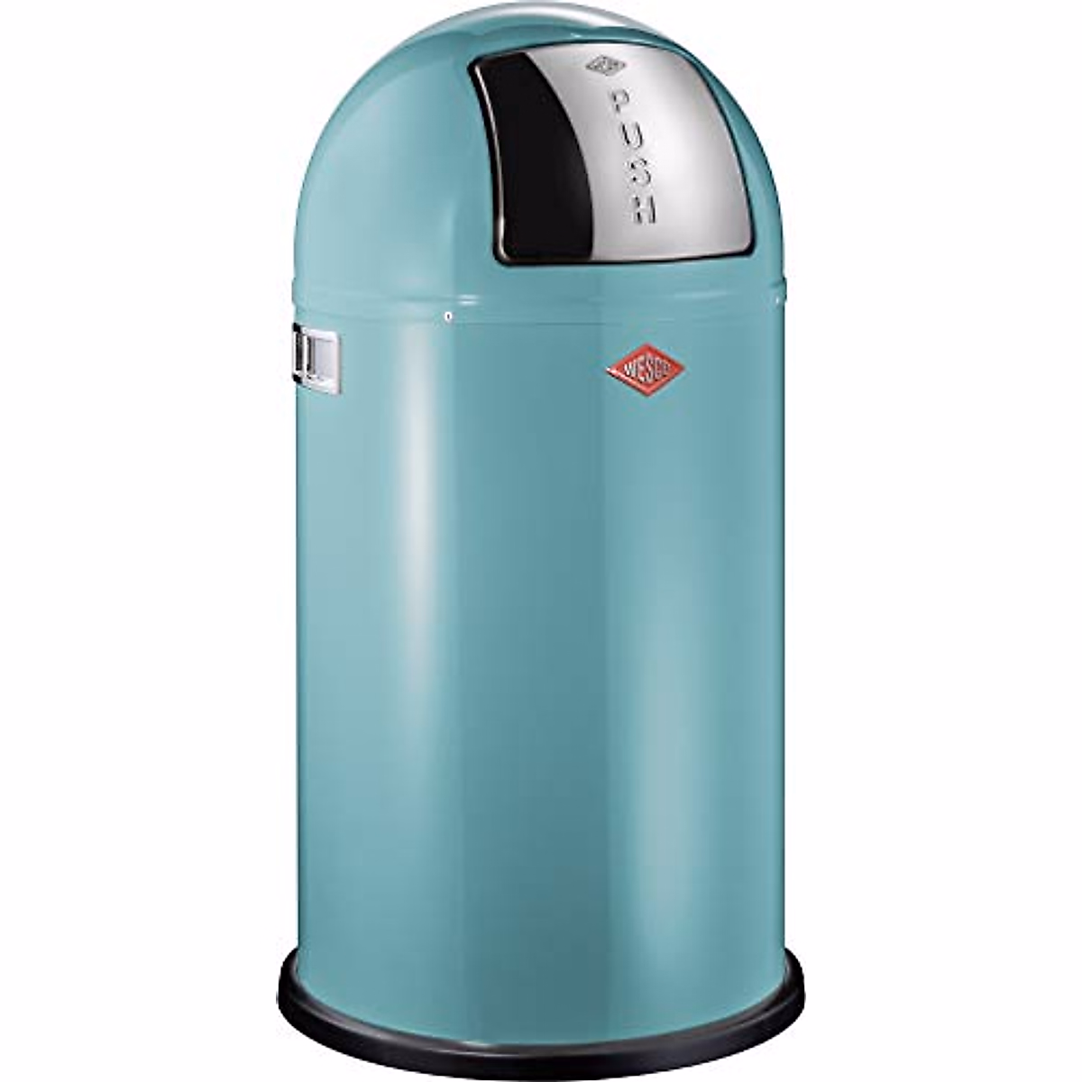 WESCO Pushboy Push Door Trash Can, Turquoise