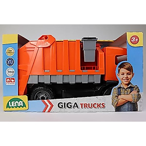 Lena Ksmtoys Construction Toys Powerful Giants Toy Garbage Truck with Garbage and Recycle Bin and Dumpster in Yellow and Black Toys for Boys or Girls Age 3+