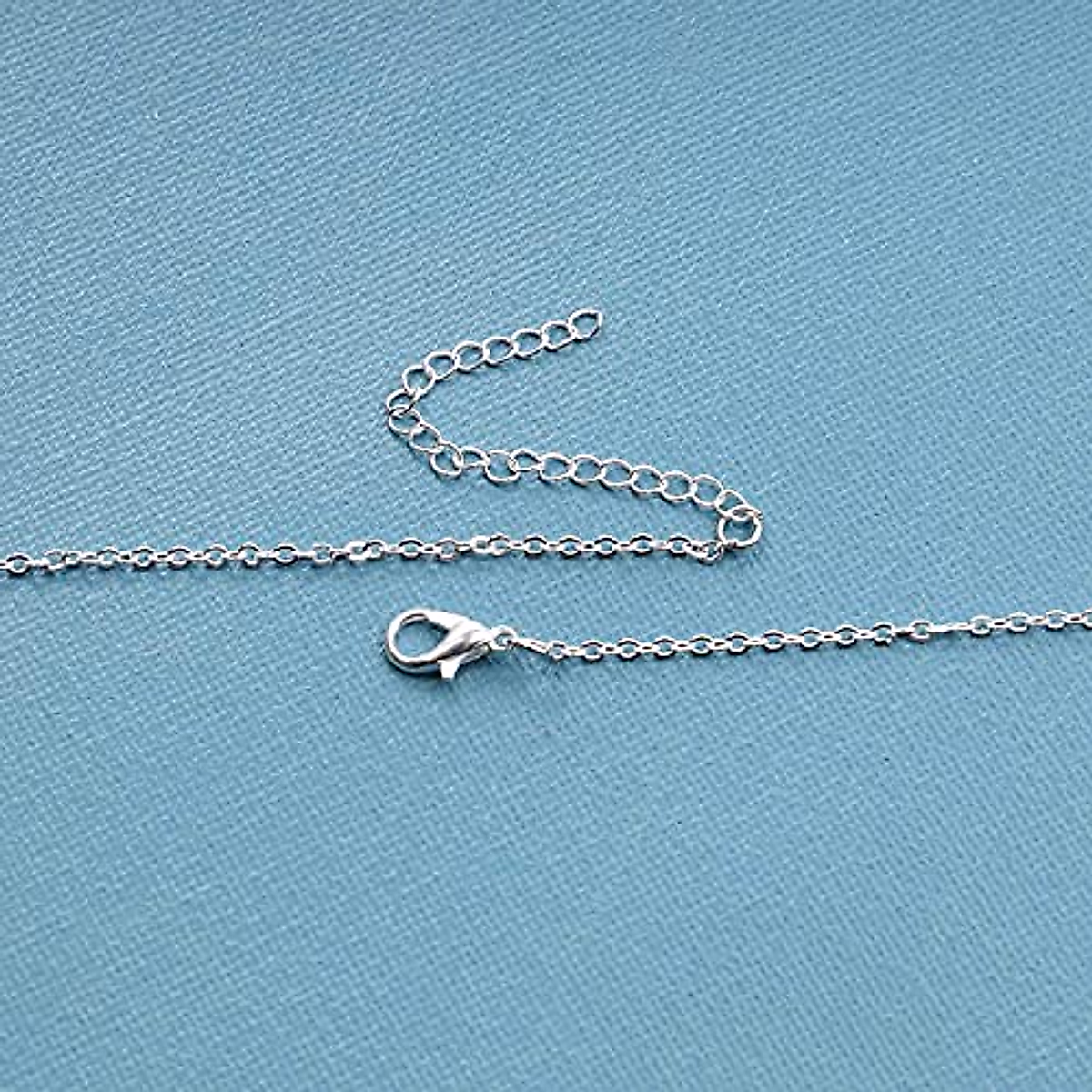 Yheakne Boho Long Turquoise Necklace Silver Teardrop Turquoise Necklace Blue Turquoise Pendant Necklace Vintage Long Pendant Chain Necklaces Jewelry for Women and Girls