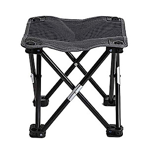 TRENTSNOOK Exquisite Camping Stool Folding Stool Camping Hiking Beach Portable Fishing Chair Camouflage Light Leisure Fishing Tool (Color : Army Green)