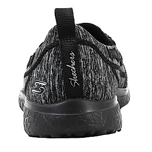 Skechers Women's Microburst Topnotch Sneaker Black/Black 8 Wide