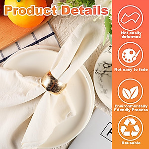 Lallisa Gold Napkin Rings Metal Napkin Ring Holders for Cloth Napkins Table Decorations for Wedding Thanksgiving Christmas Anniversary Birthday Dinners Party of Table Setting(48 Pcs, Classic)