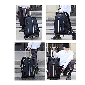Boys Rolling Backpack Kids Trolley School Bag with Wheels Wheeled Luggage Bookbag