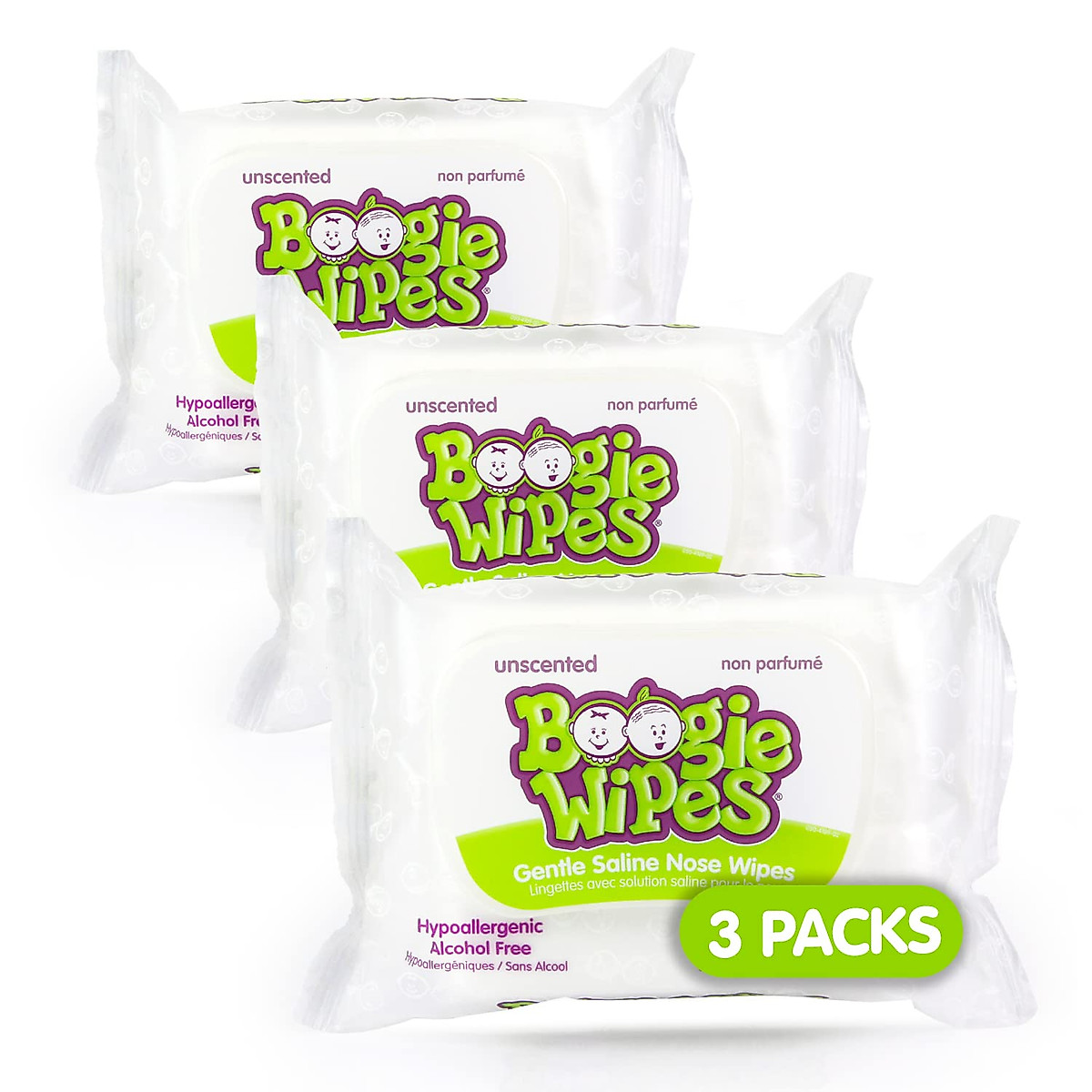 Boogie Wipes Gentle Wet Wipes for Baby and Kids, Made with Vitamin E, Aloe and Chamomile, Fresh and Unscented Wipes, 180 Count