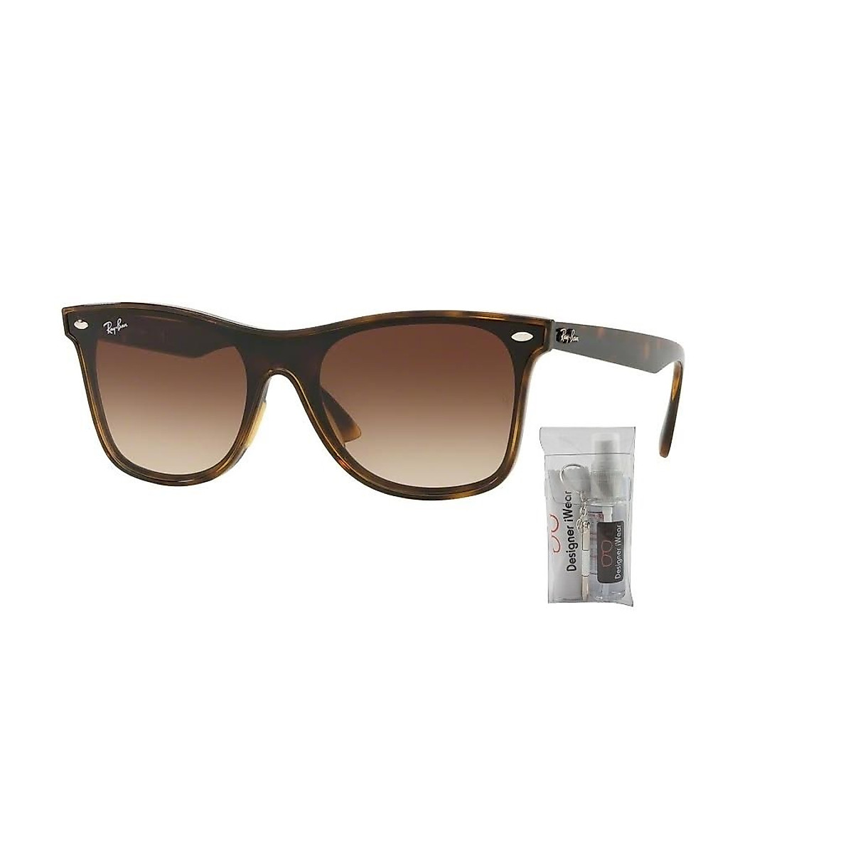 Ray-Ban RB4440N BLAZE WAYFARER 710/13 41M Light Havana/Brown Gradient Sunglasses For Men For Women+ BUNDLE with Designer iWear Eyewear Kit