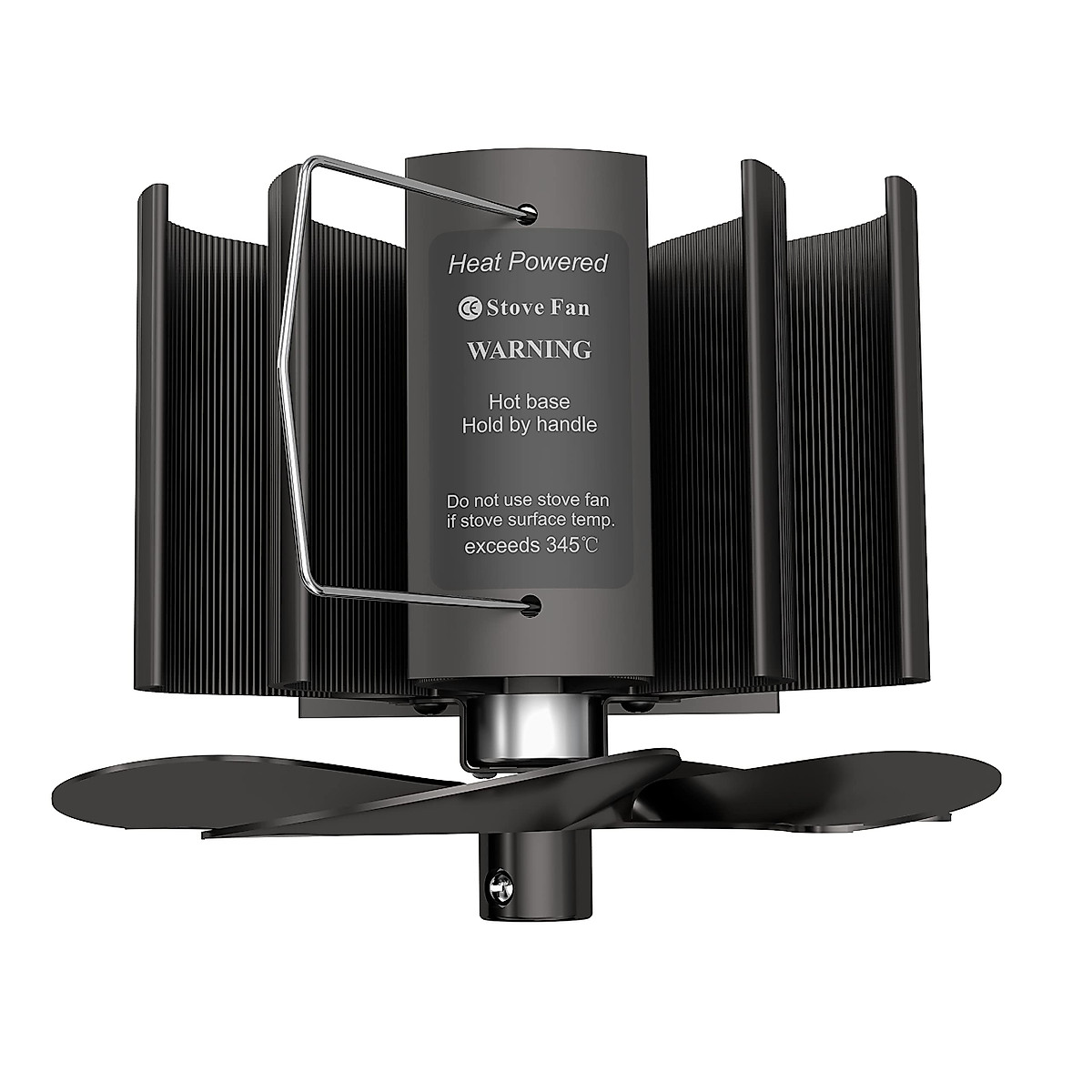 SIMPFUN 5-Blade Fireplace Fans, Fast Start Heat Powered Stove Fan for Wood, Ultra Quiet Circulating Warm Air Saving Fuel Efficiently for Gas/Pellet/Wood/Log Stoves with Magnetic Thermometer