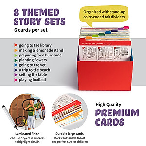 Sequence Cards for Storytelling, Speech Therapy Game, Special Education Materials, Sentence Building, Problem Solving, Improve Language Skills Sequence Cards, Autism Game, Picture Cards, SEL