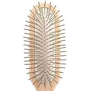 Chris Christensen 27 mm Oblong Pin Dog Brush, Original Series, Groom Like a Professional, Stainless Steel Pins, Lightweight Beech Wood Body, Ground and Polished Tips