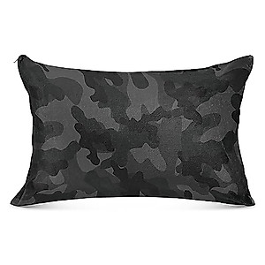 Dark Abstract Camo Pillow Cases King Size Super Soft Pillowcase with Zipper Washed Microfiber Pillowcases for Bedroom Sofa Couch Home Decoration