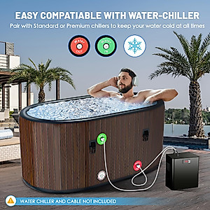 【Upgraded】 Cold Plunge Tub,Inflatable Ice Bath Tub for Athletes,Cold Bath Tub for Cold Water Therapy Recovery,Large 212 Gallon Ice Baths at Home or Outdoor-59 L x 32" W x 28" H