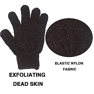 4 Pack Self Tanning Mitt Applicator Kit, with Self Tanner Mitt, Self Tan Back Applicator, Exfoliating Glove, Flat Top Face Tanner Brush, Tan mit for Self Sunless Tanner (brown)