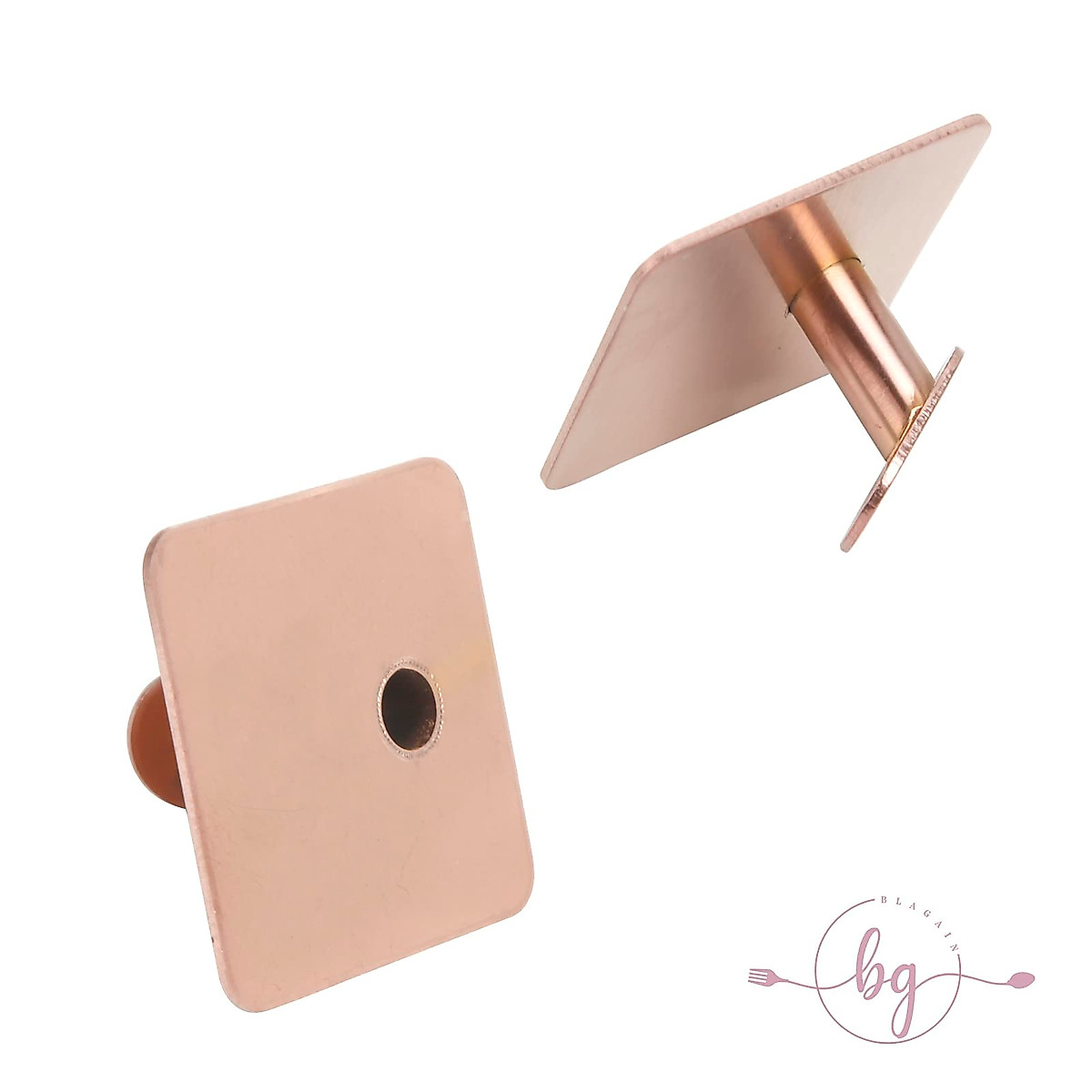 BLAGAIN Wall Hooks Coat Hook, Stainless Steel Adhesive Hooks Heavy Duty Sticky,Waterproof & Rustproof Towel Hooks Stick on Bathroom or Kitchen, 4-Pack, Rose Gold