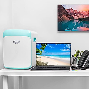 Cooluli 15L Mini Fridge for Bedroom - Car, Office Desk & College Dorm Room - 12V Portable Cooler & Warmer for Food, Drinks, Skincare, Beauty, Makeup & Cosmetics - AC/DC Small Refrigerator (Turquoise)