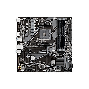 GIGABYTE B550M K Motherboard, Supports AMD AM4 Ryzen 5000 Processors, Micro-ATX, DDR4, Dual M.2, SATA 6Gb/s, Realtek GbE LAN, PCIe 4.0