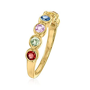 Ross-Simons 1.10 ct. t.w. Multicolored Sapphire Ring in 18kt Gold Over Sterling. Size 7