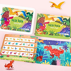 ZRCCOX Montessori Busy Book for Toddlers Ages 3 and Up, Pre K Preschool Learning Activities Book, Autism Sensory, Kindergarten Educational Toys for 3 Year Old, Toddler Busy Board for 1-3 Years Old