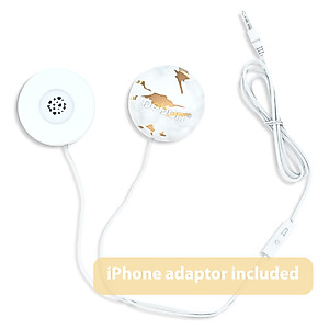 Baby Bump Headphones Marble Deluxe, Plays and Shares Music, Sound and Voices to The Womb, Prenatal Speaker, Including bebon Tunes APP (Marble Gold)