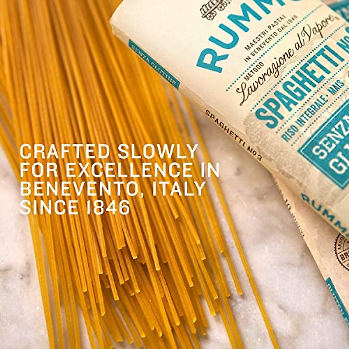 Rummo Italian Pasta GF Spaghetti No.3, Always Al Dente, Certified Gluten-Free (5 Pack, 12 Ounce Each)