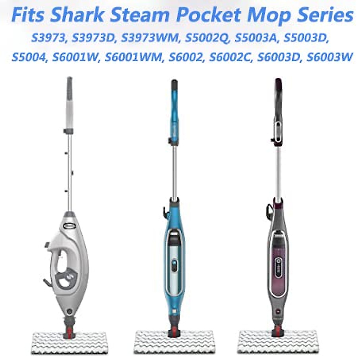 4 Pack Steam Mop Pads for Shark Lift-Away Pro Genius S3973, S3973D, S3973WM, S5002Q, S5003A, S5003D, S5004, S6001W, S6002, S6002C, S6003D, S6003W Touch-Free Dirt Grip Washable Replacement Mop Pads