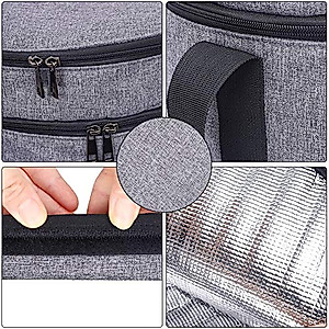 Double Decker Casserole Carrier for Hot or Cold Food,Pie Carrier,Casserole Carrier,Casserole Dish Carrying Case,Insulated Food Warmer Bag for Picnic